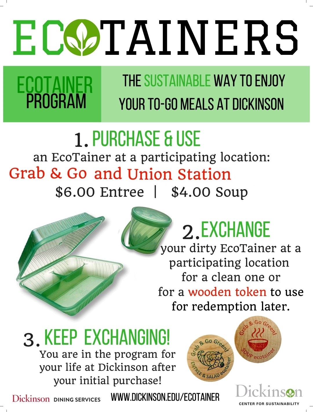 EcoTainer Program | Sustainability | Dickinson College