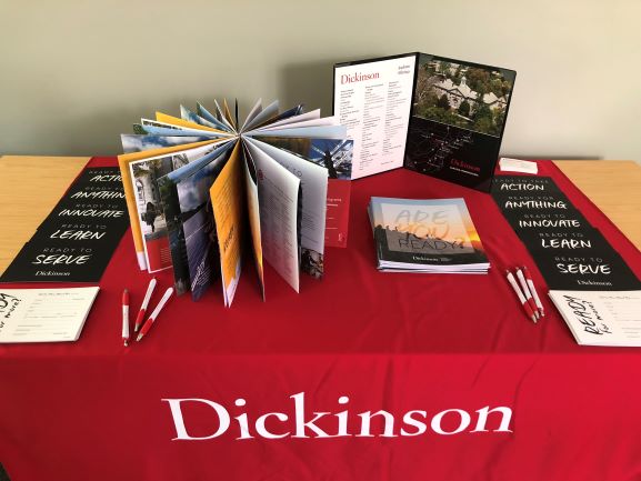 College Fair Table Display | College Fairs | Dickinson College