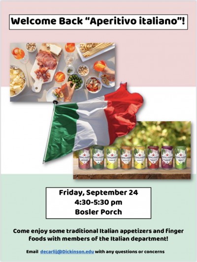 Welcome Back "Aperitivo italiano"! | Dickinson College